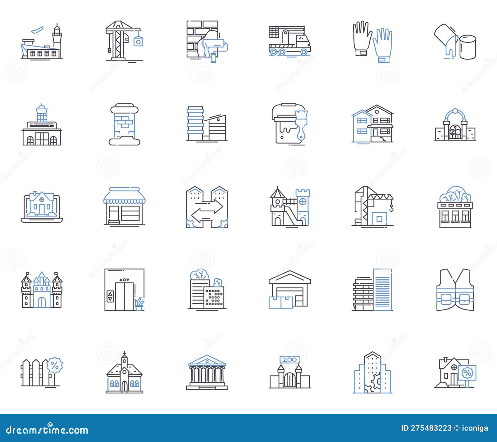 Fabrication Design Line Icons Collection. Precision, Innovation ...