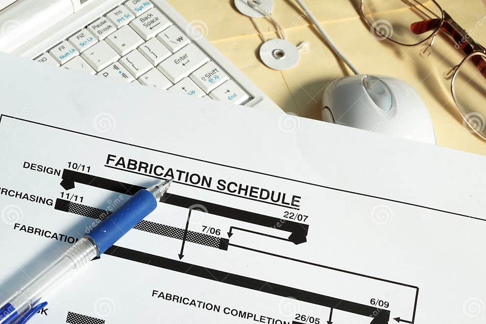 Fabrication schedule stock image. Image of growth, construction - 18877229