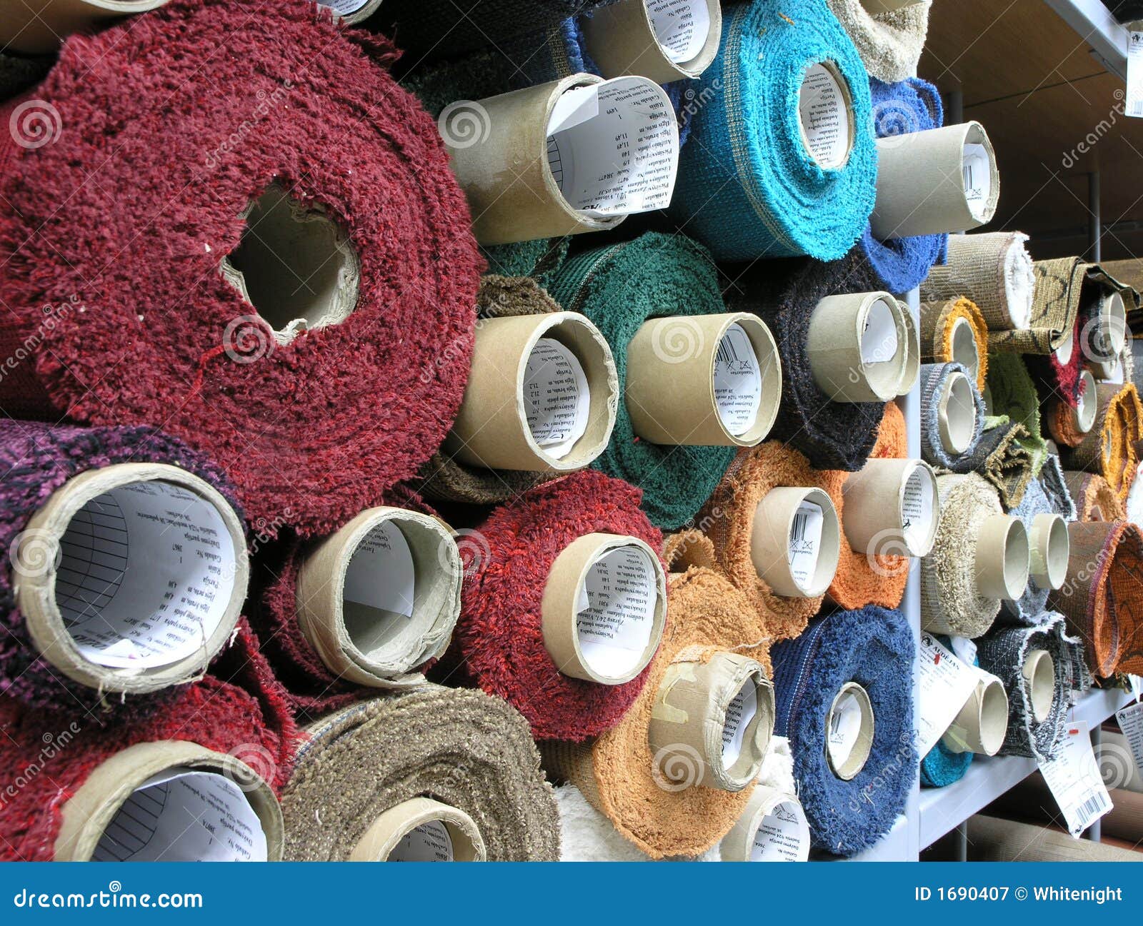 Fabrics bolt stock image. Image of roll, drapery, blue - 1690407