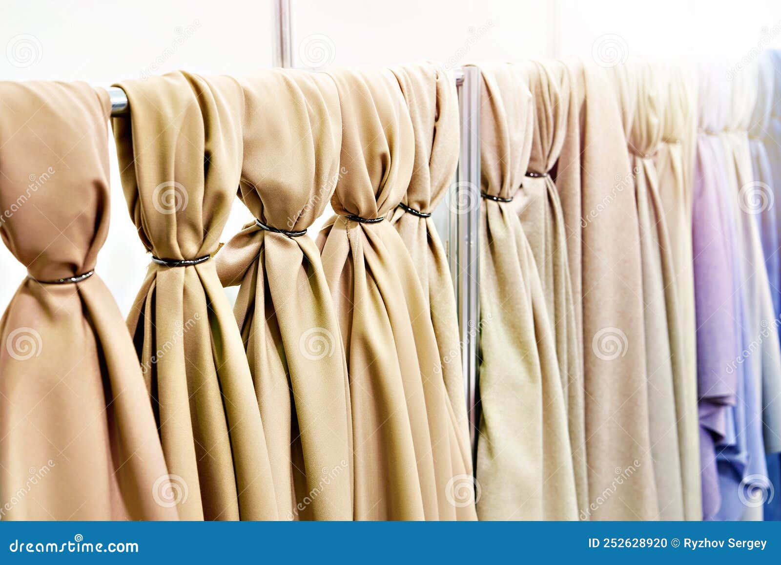 Fabrics for Sewing Clothes in Shop Stock Photo - Image of work, color ...