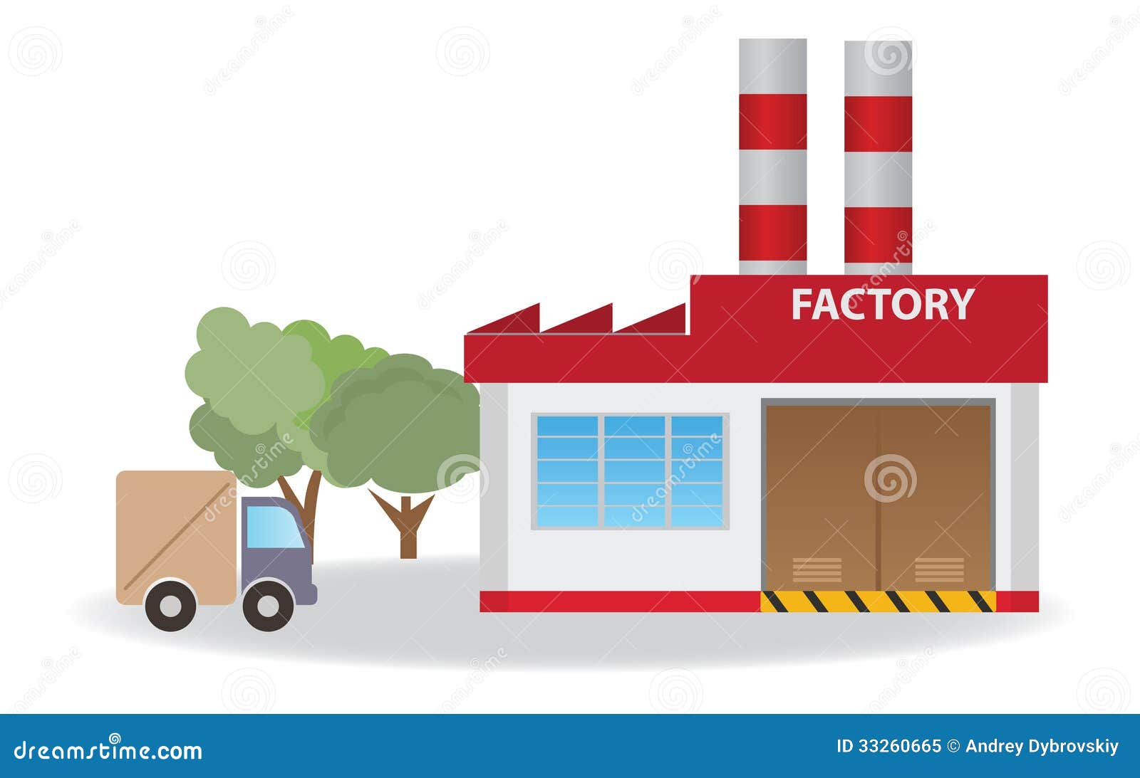 Fabrik vektor abbildung. Illustration von industrialisierung - 33260665