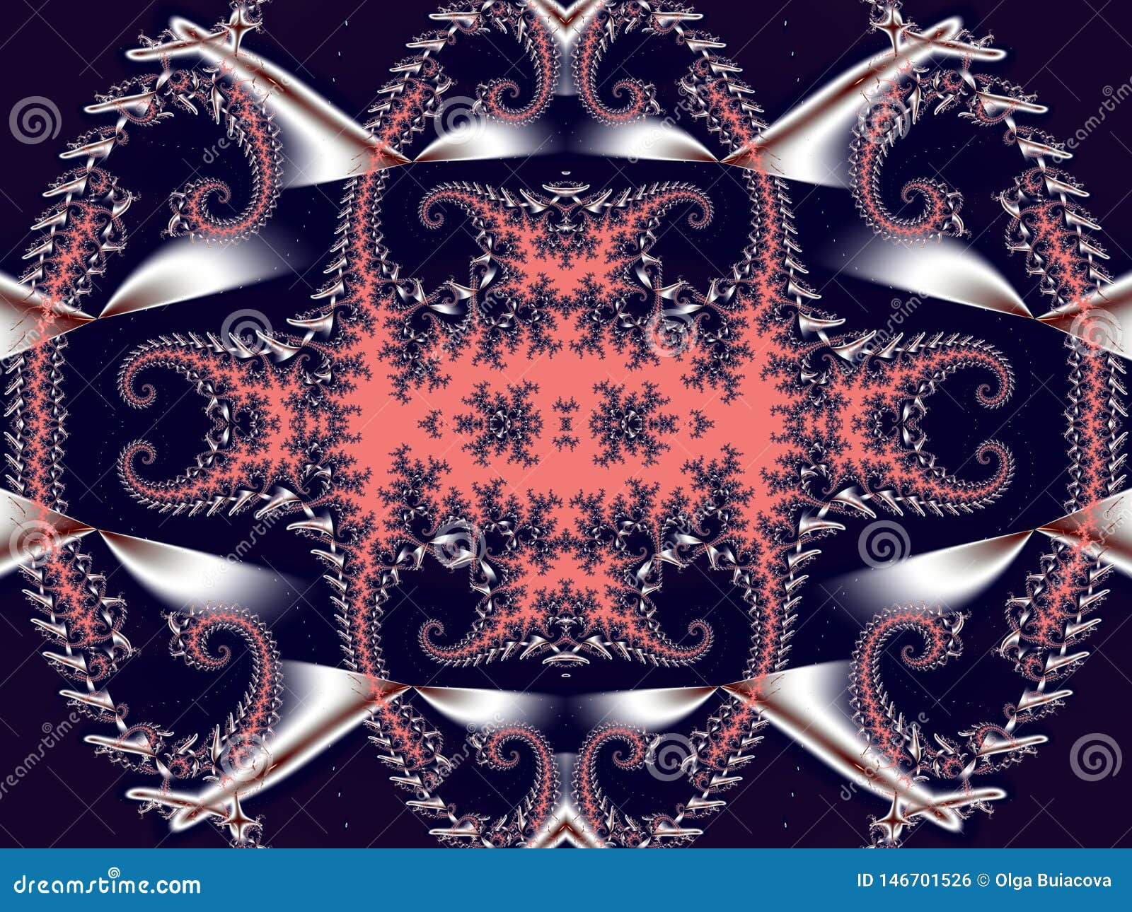 Fabulous Background. Satin Pattern with Spirals Stock Illustration ...