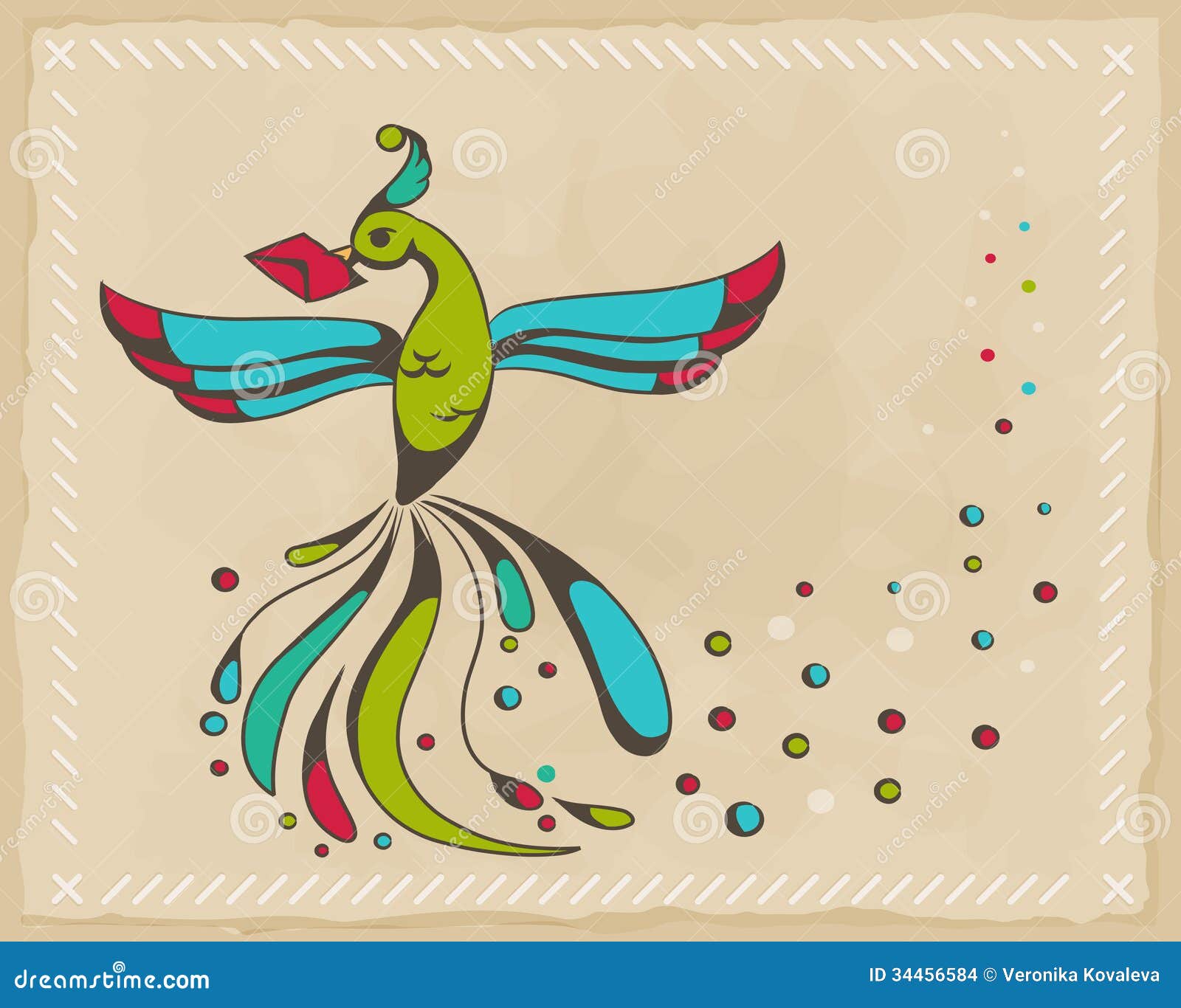Fabulous bird stock vector. Illustration of fairytale - 34456584