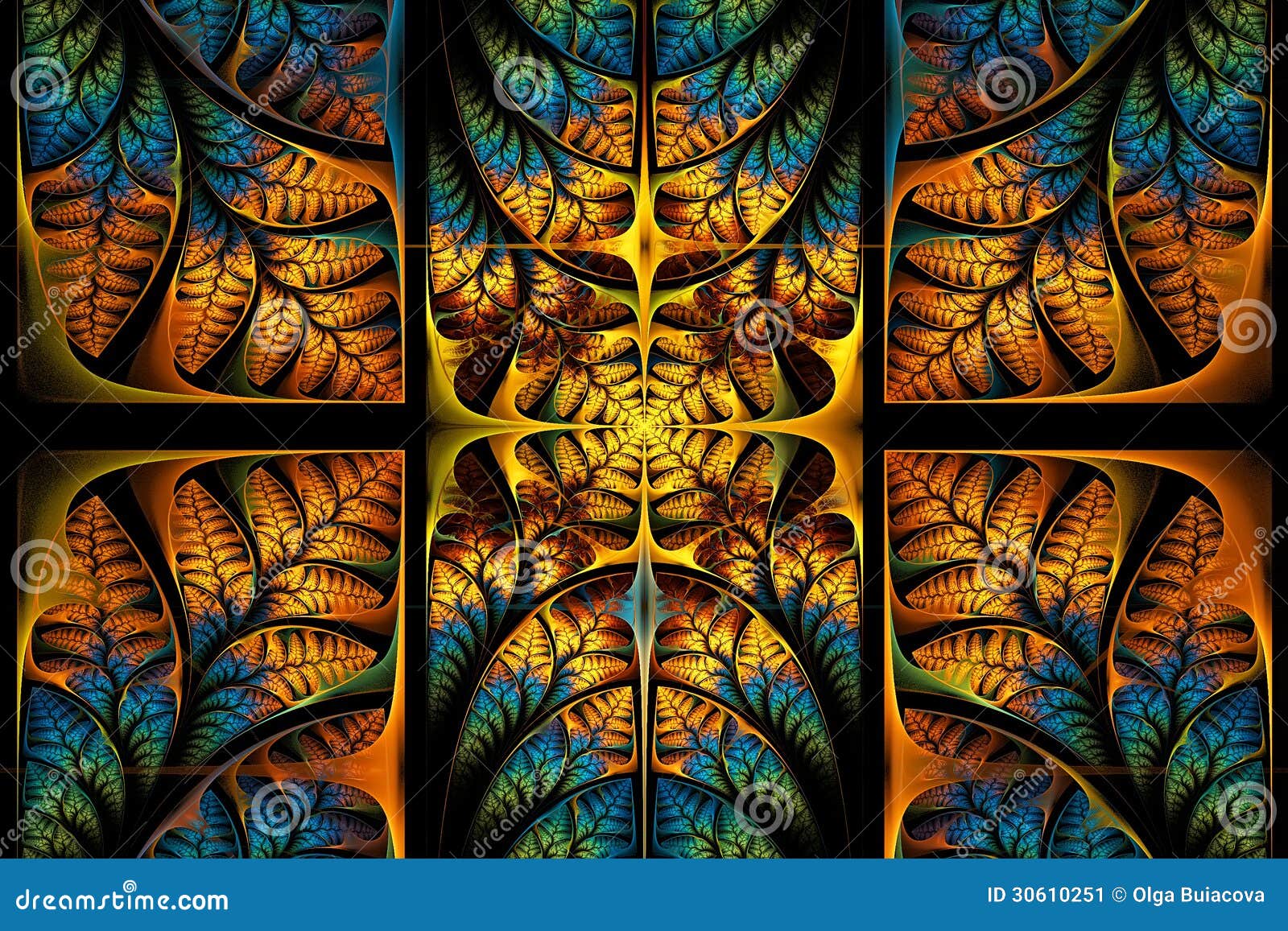 Fractal Pattern In The Style Of Stucco Bas-relief On A Gray Stone Wall ...