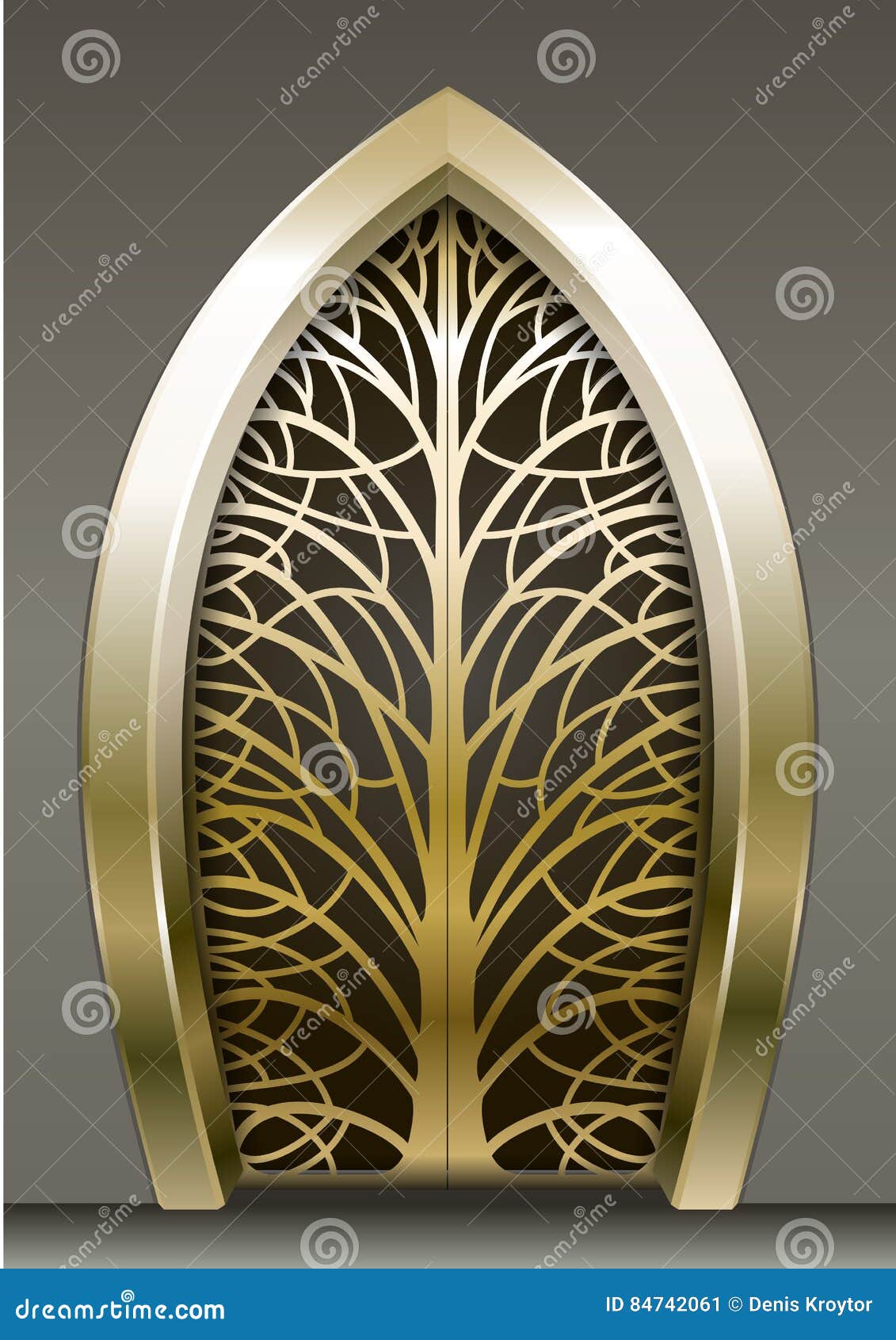 Fabulous Golden Gate stock vector. Illustration of ornament - 84742061
