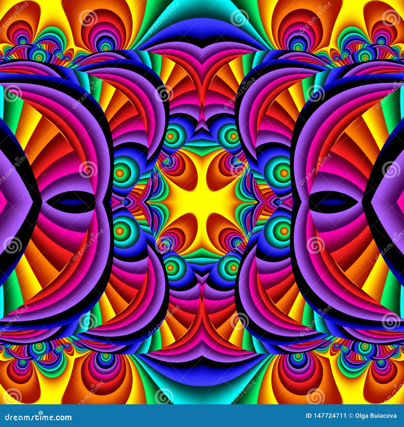 Fabulous Multicolored Pattern. You Can Use it for Invitations, Notebook ...