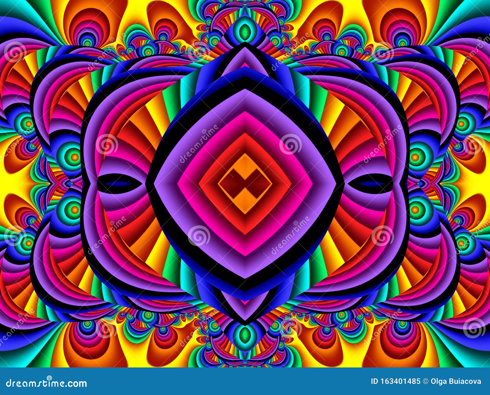 Fabulous Multicolored Pattern. You Can Use it for Invitations, Notebook ...