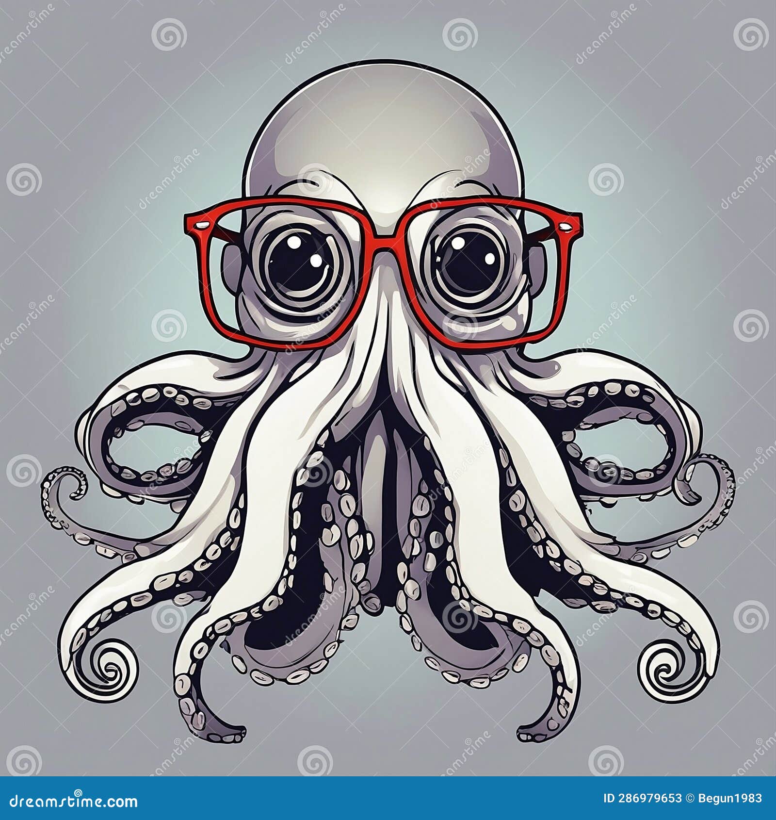 A Fabulous Octopus Created Using a Neural Network.Illustration of an ...