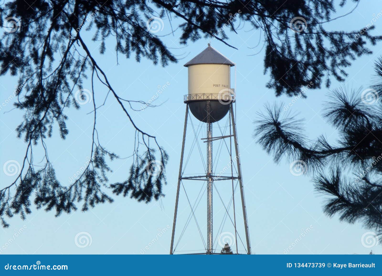 Fabulous Old Water Tower As Seen through Tree Branches Stock Image ...
