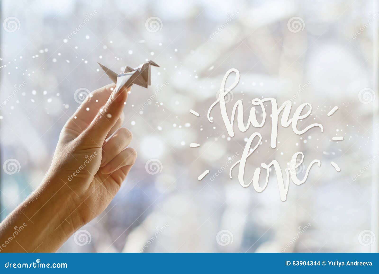 Fabulous Paper Crane in Your Hand. Hope Love Stock Photo - Image of ...