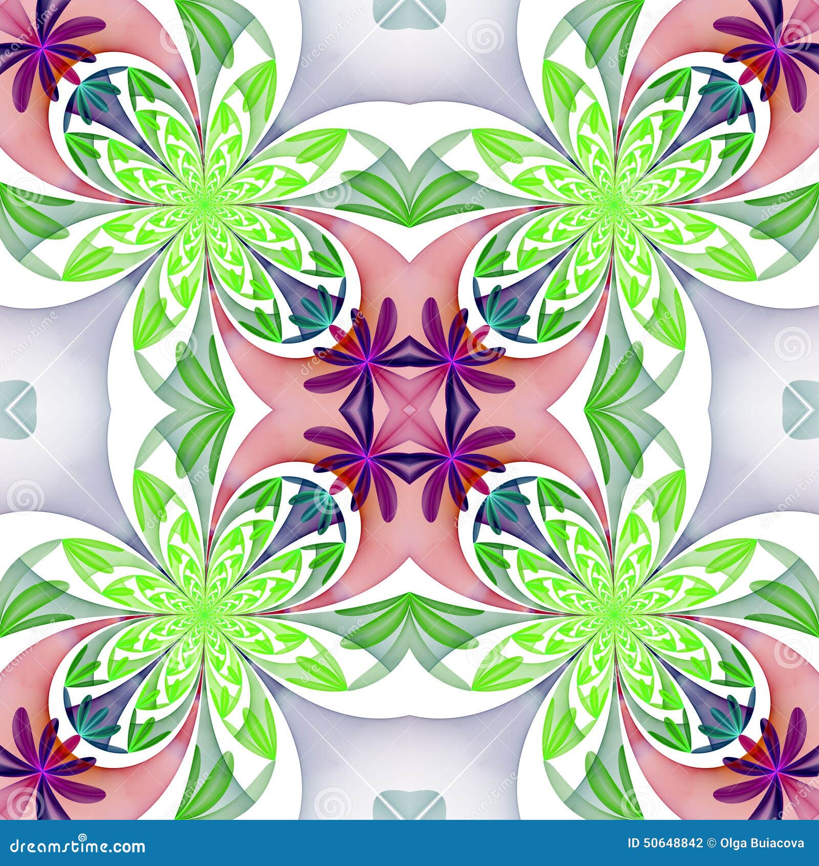 Fabulous Symmetrical Pattern of the Petals. Green and Purple Pal Stock ...