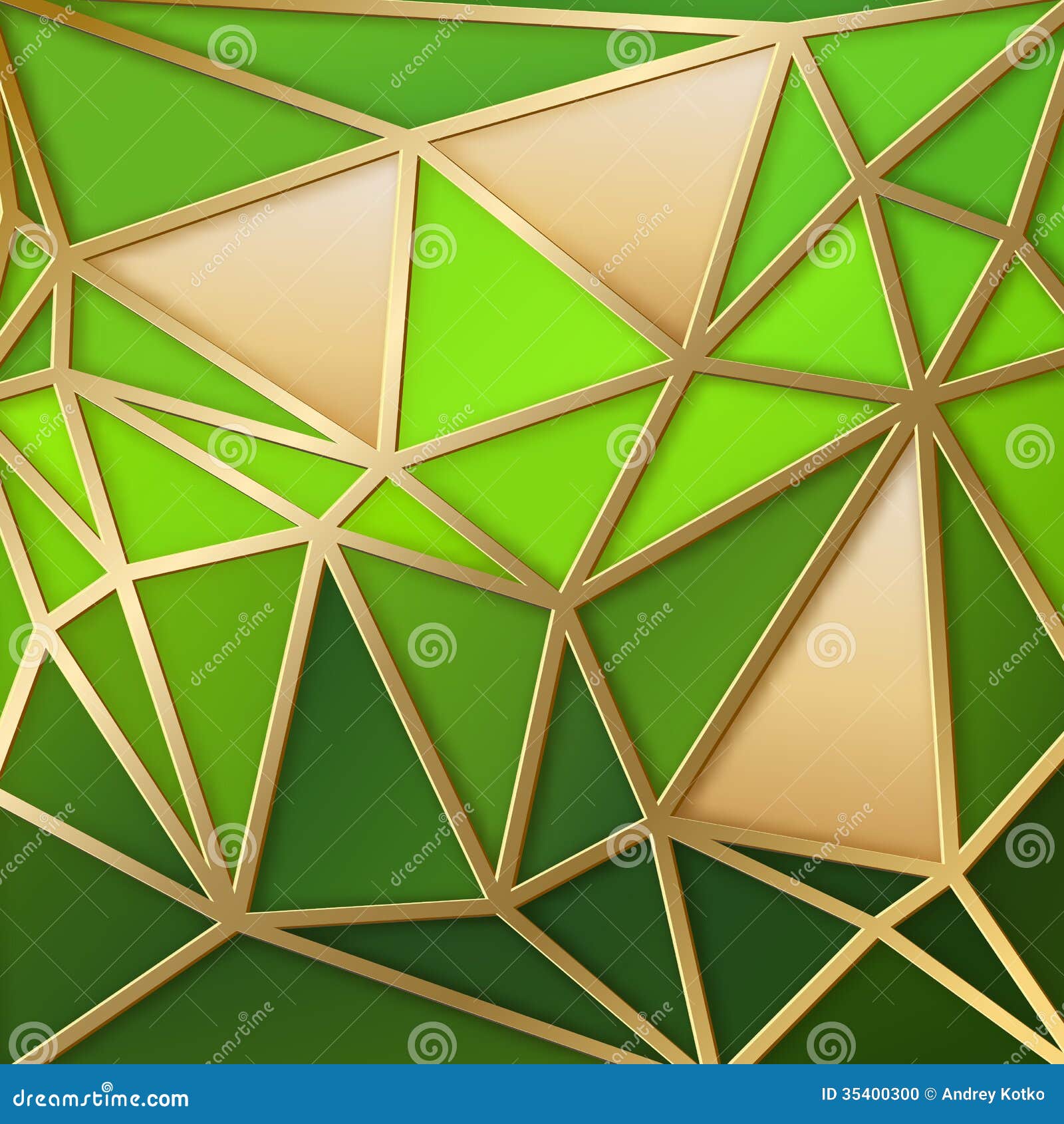 Fabulous Triangles in Gold. Stock Vector - Illustration of fashion ...