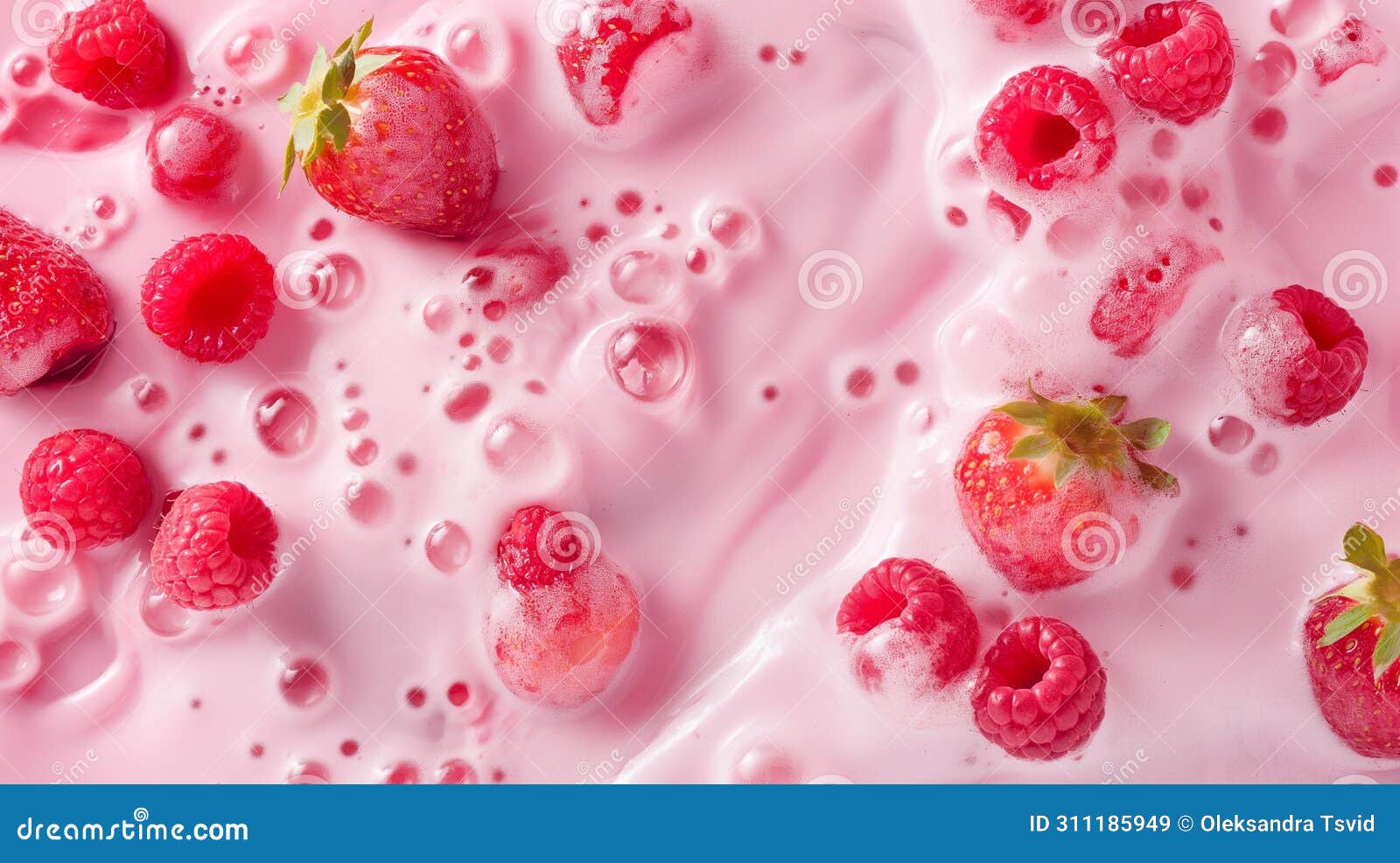 Fabulous Yogurt with Raspberry and Strawberry, Raspberry and Cream ...