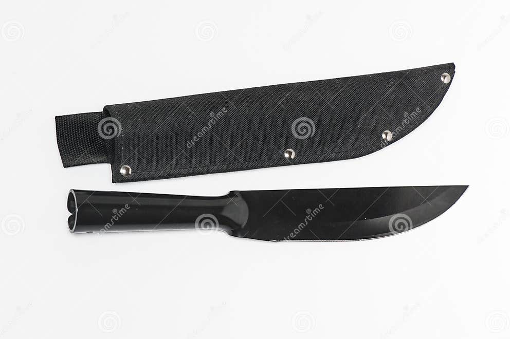 Faca Com a Bainha Isolada No Fundo Branco Imagem de Stock - Imagem de ...