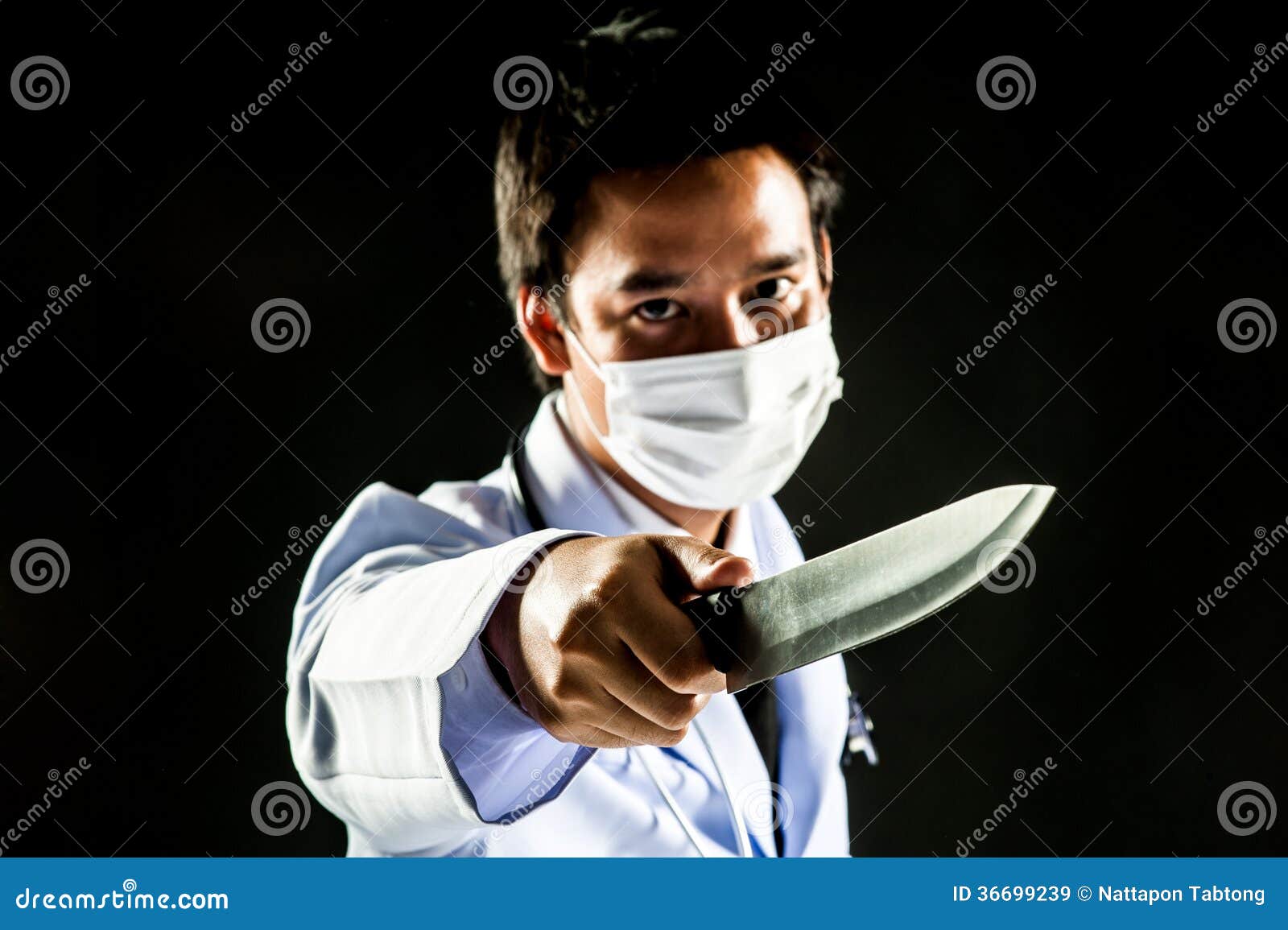 Faca Da Posse Da Psicose Do Doutor Serial Killer Imagem de Stock ...