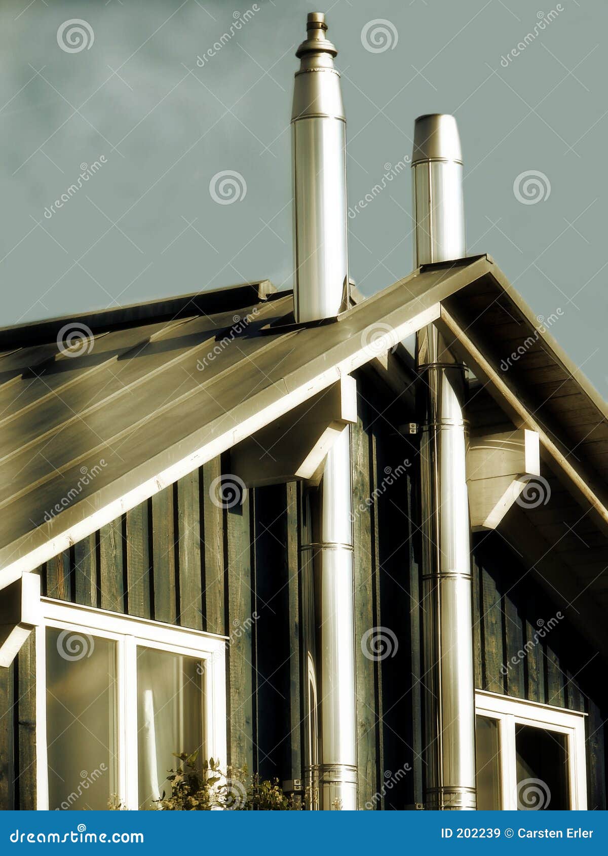 Facade stock image. Image of window, chimney, home, building - 202239