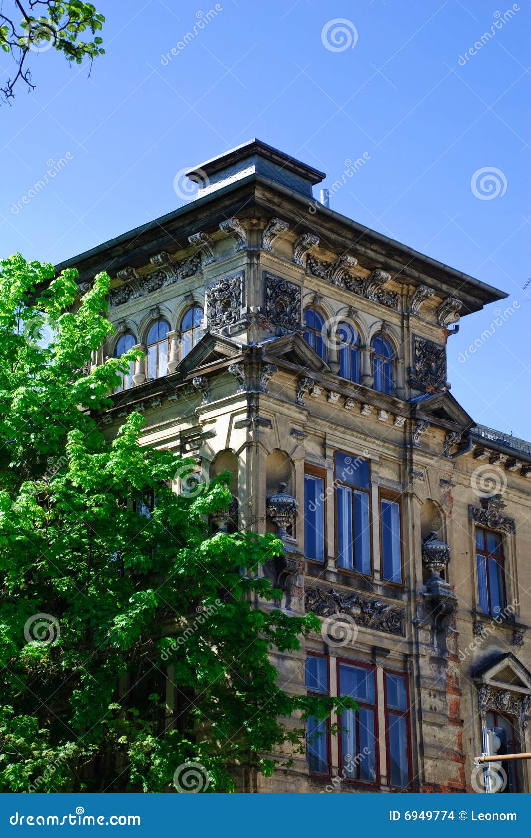 Facade stock photo. Image of town, blue, buildings, history - 6949774