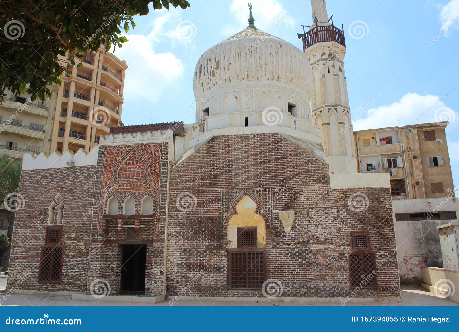 The Facade of the Abassi Mosque in Rashid Stock Image - Image of egypt ...