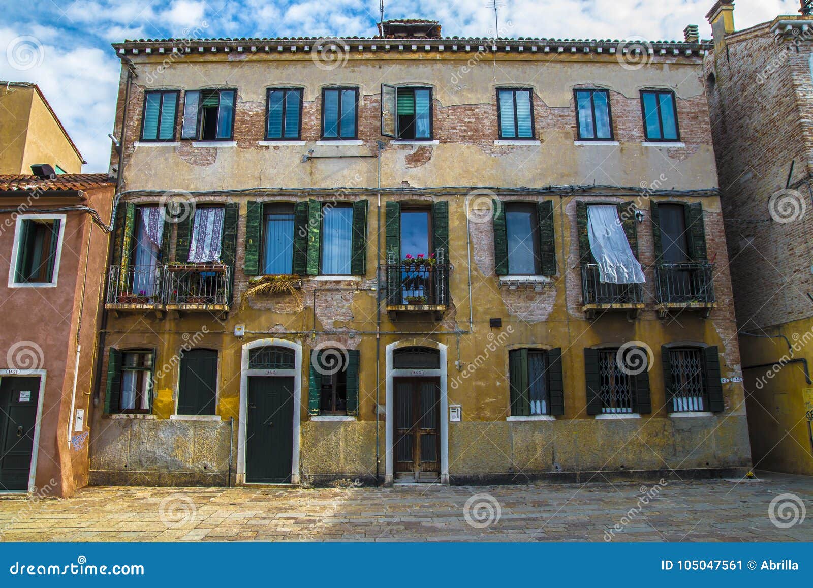 Facade of an Ancient Italian Building Close-up Stock Image - Image of ...