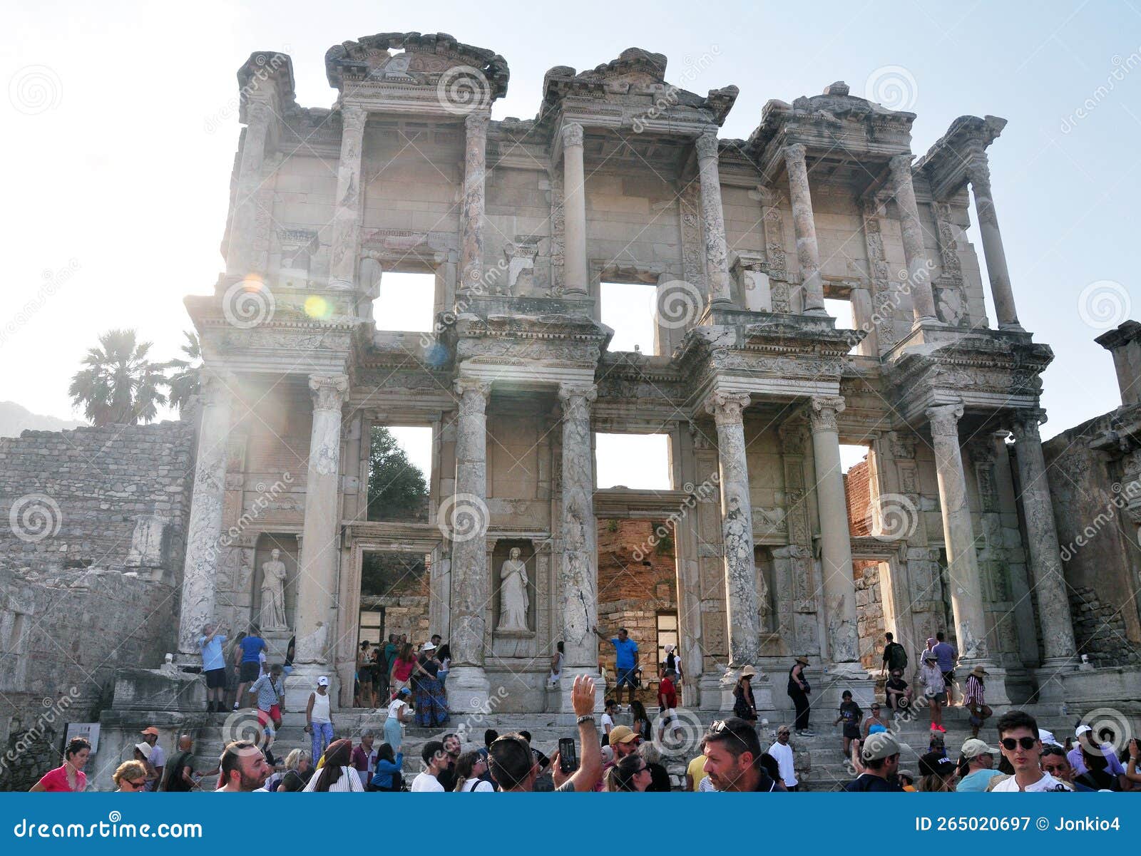 Facade of Ancient the Library of Celsus at Ephesus, Turkey Editorial ...