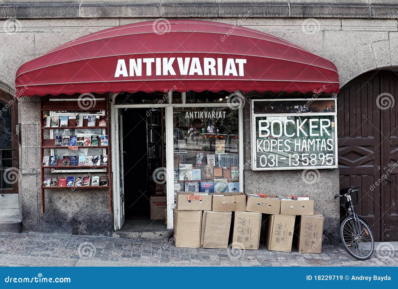 The Facade of Antique Store in Sweden Editorial Stock Image - Image of ...