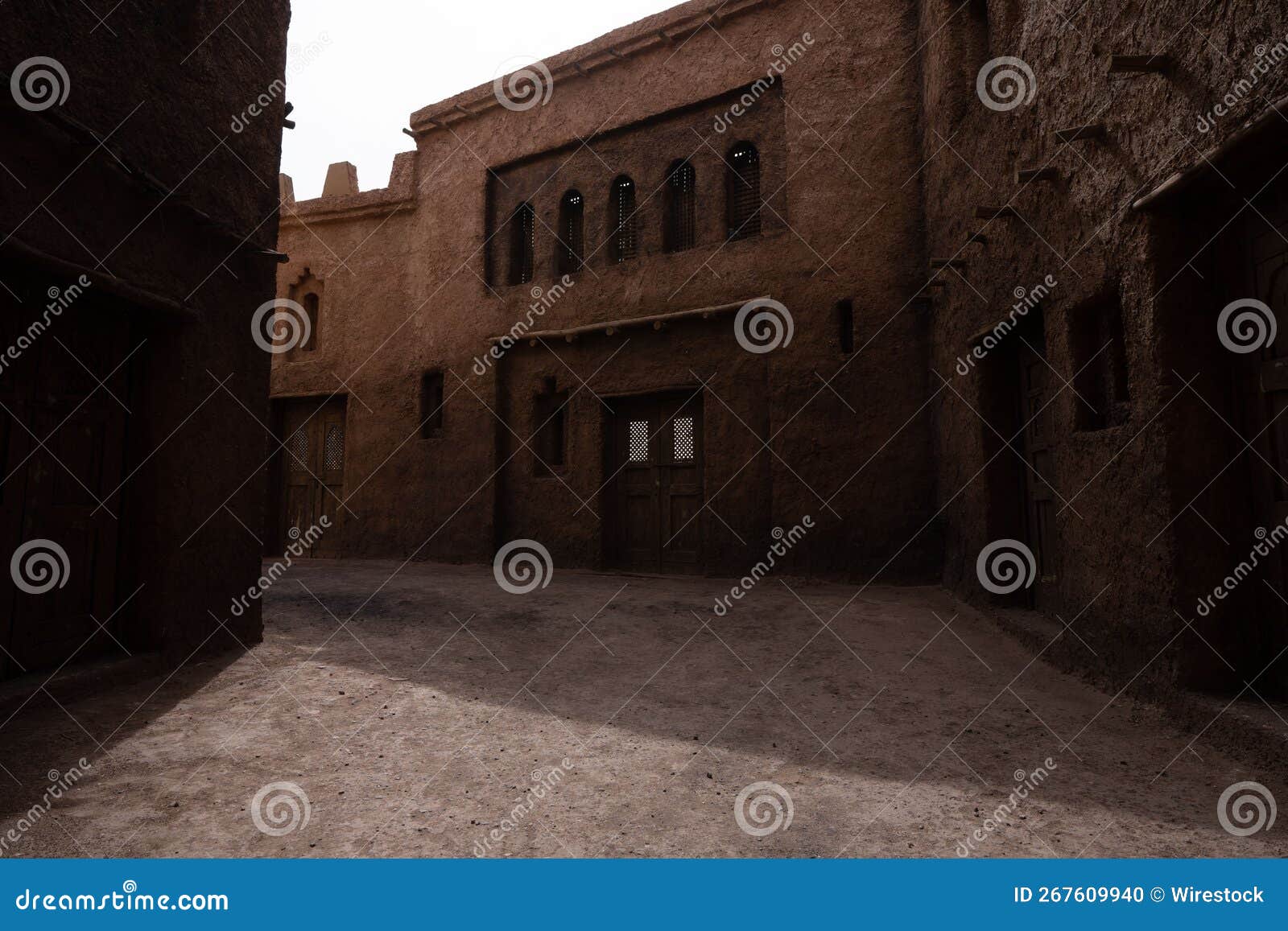 Facade of an Arab Mud House Stock Photo - Image of tourism, arabic ...