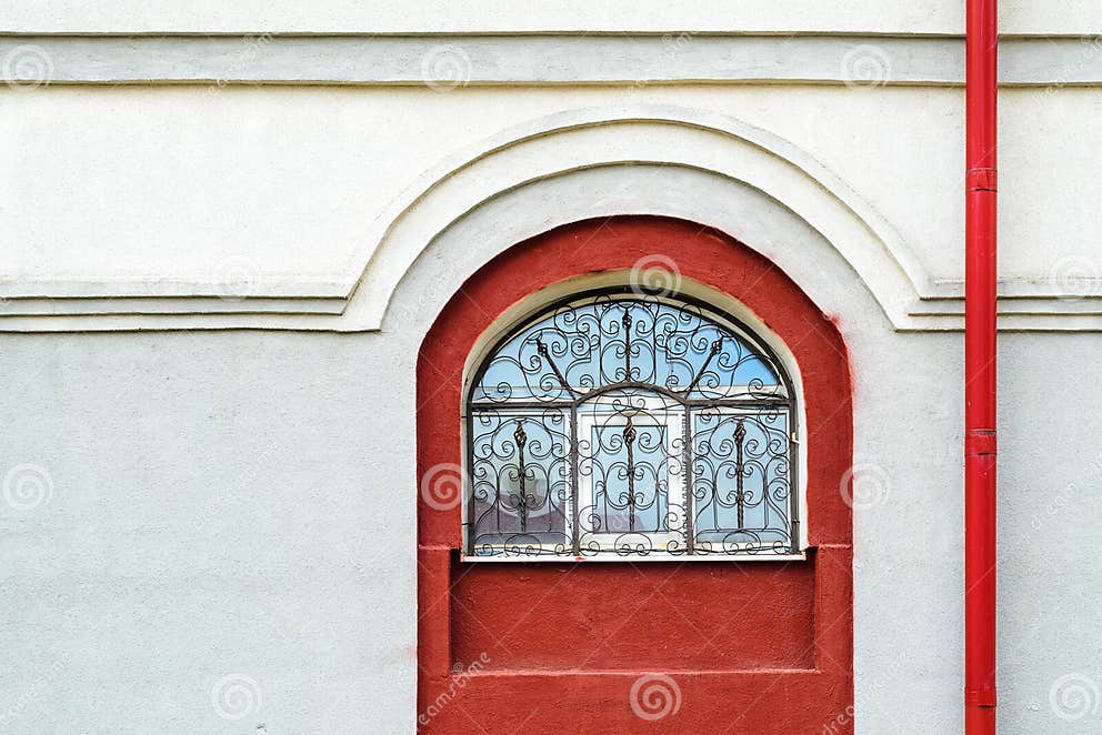 Facade with arched window stock photo. Image of ancient - 93703826