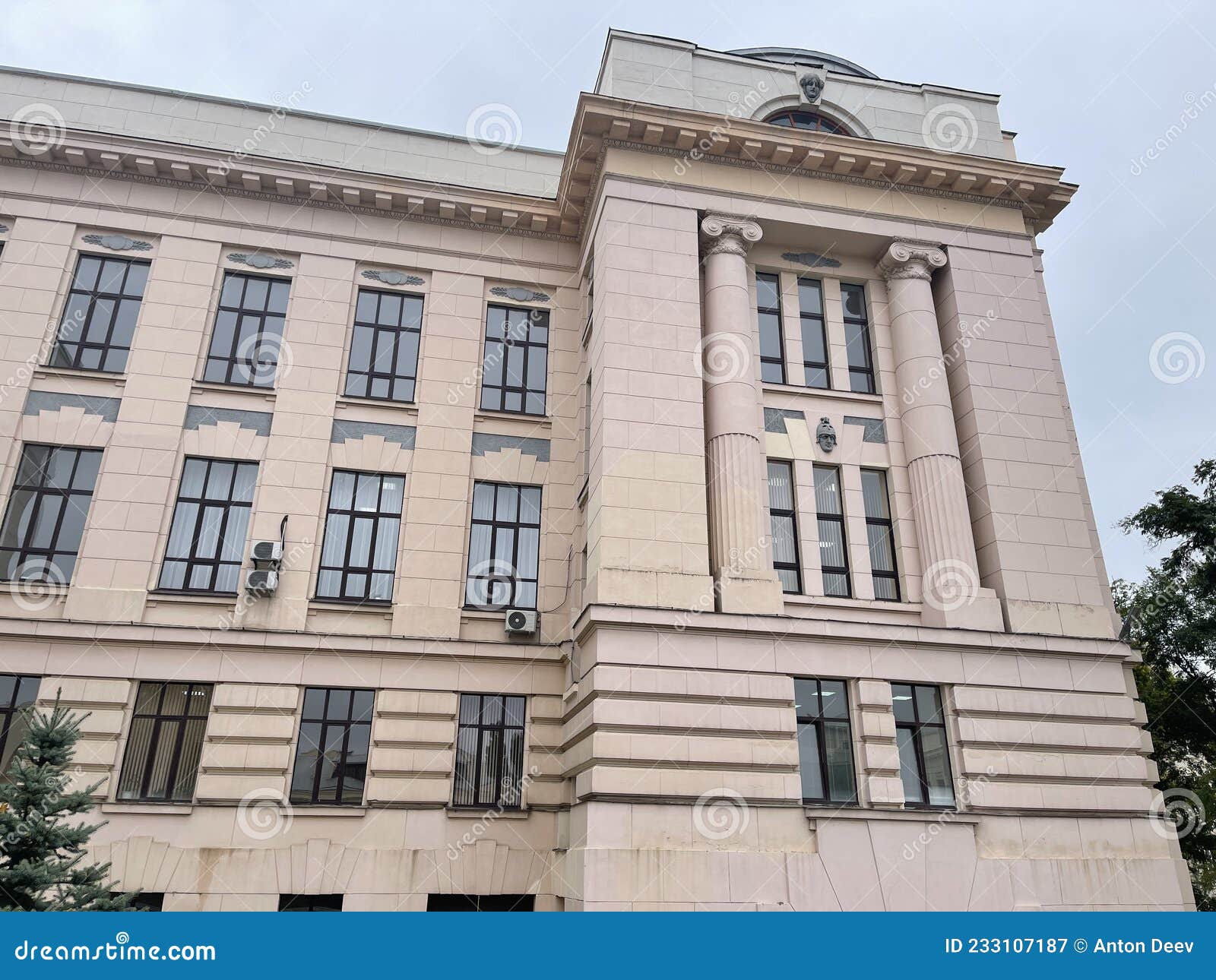 Facade of Architectural Building. Restored Historic Structure. Stock ...