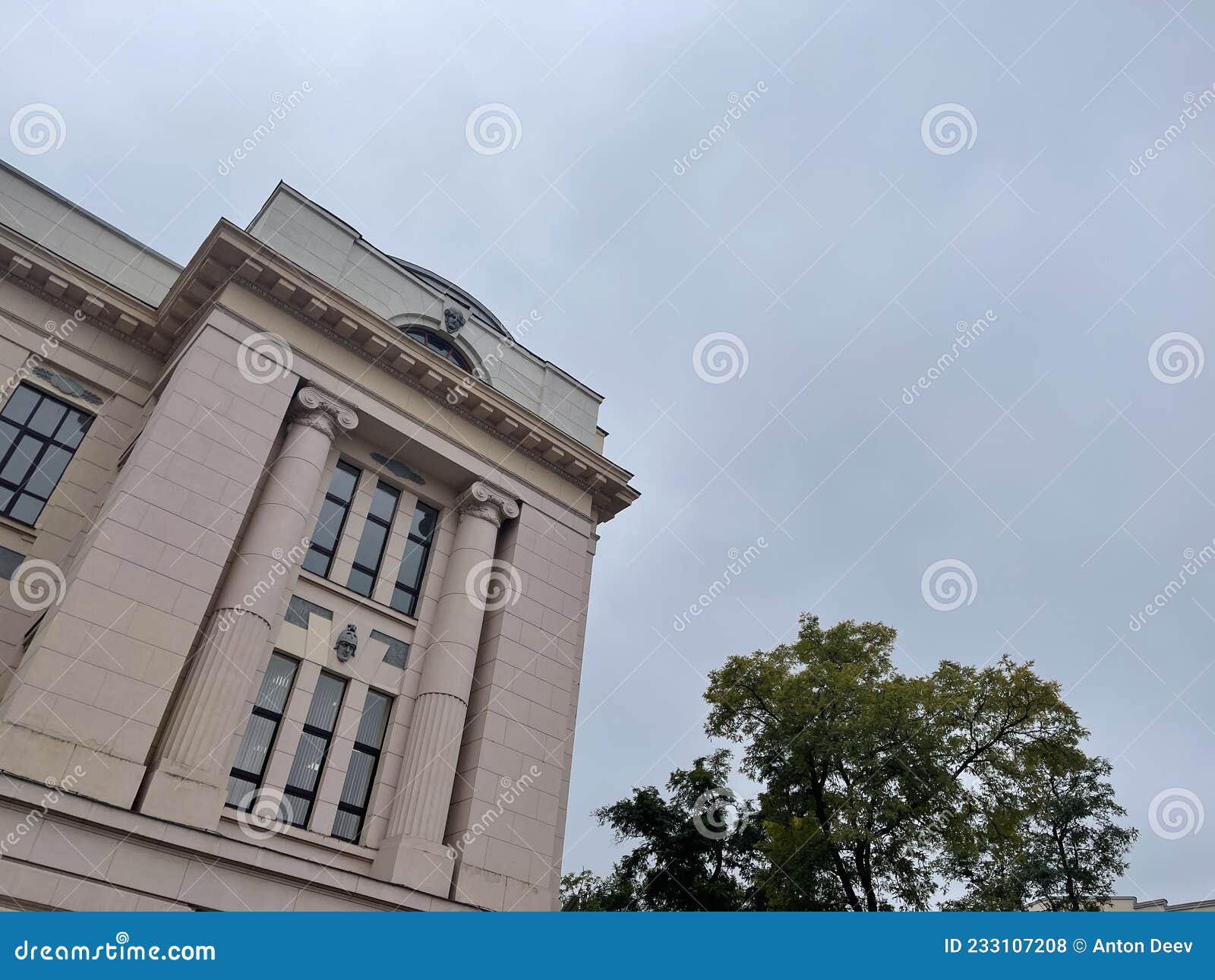 Facade of Architectural Building. Restored Historic Structure. Stock ...