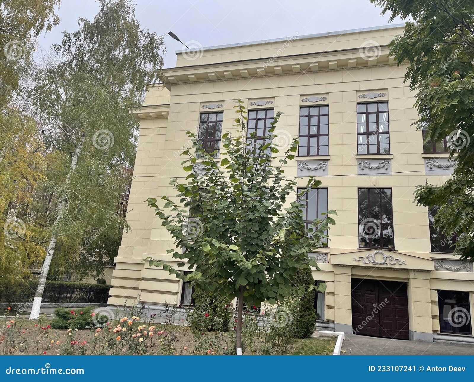 Facade of Architectural Building. Restored Historic Structure. Stock ...