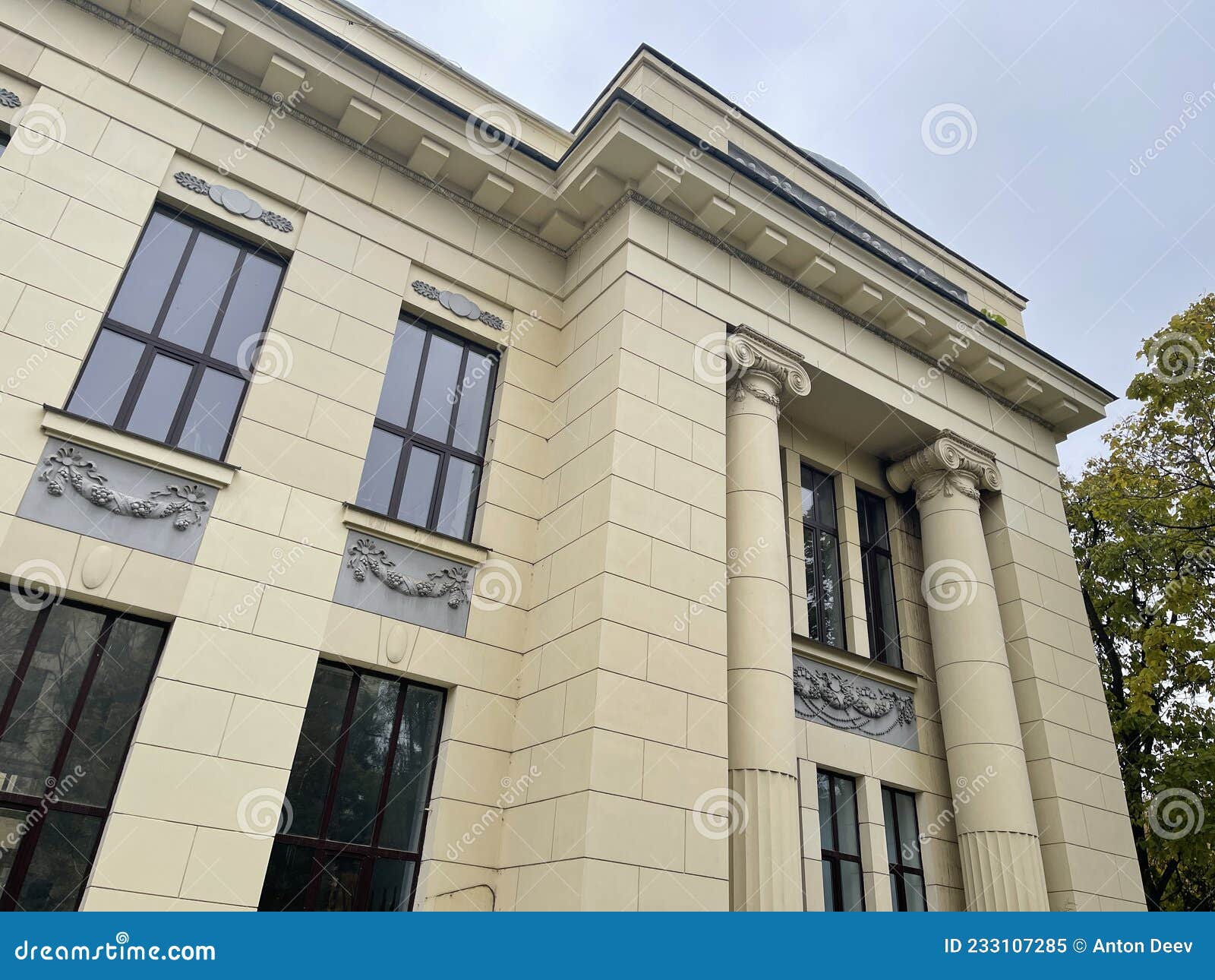 Facade of Architectural Building. Restored Historic Structure. Stock ...