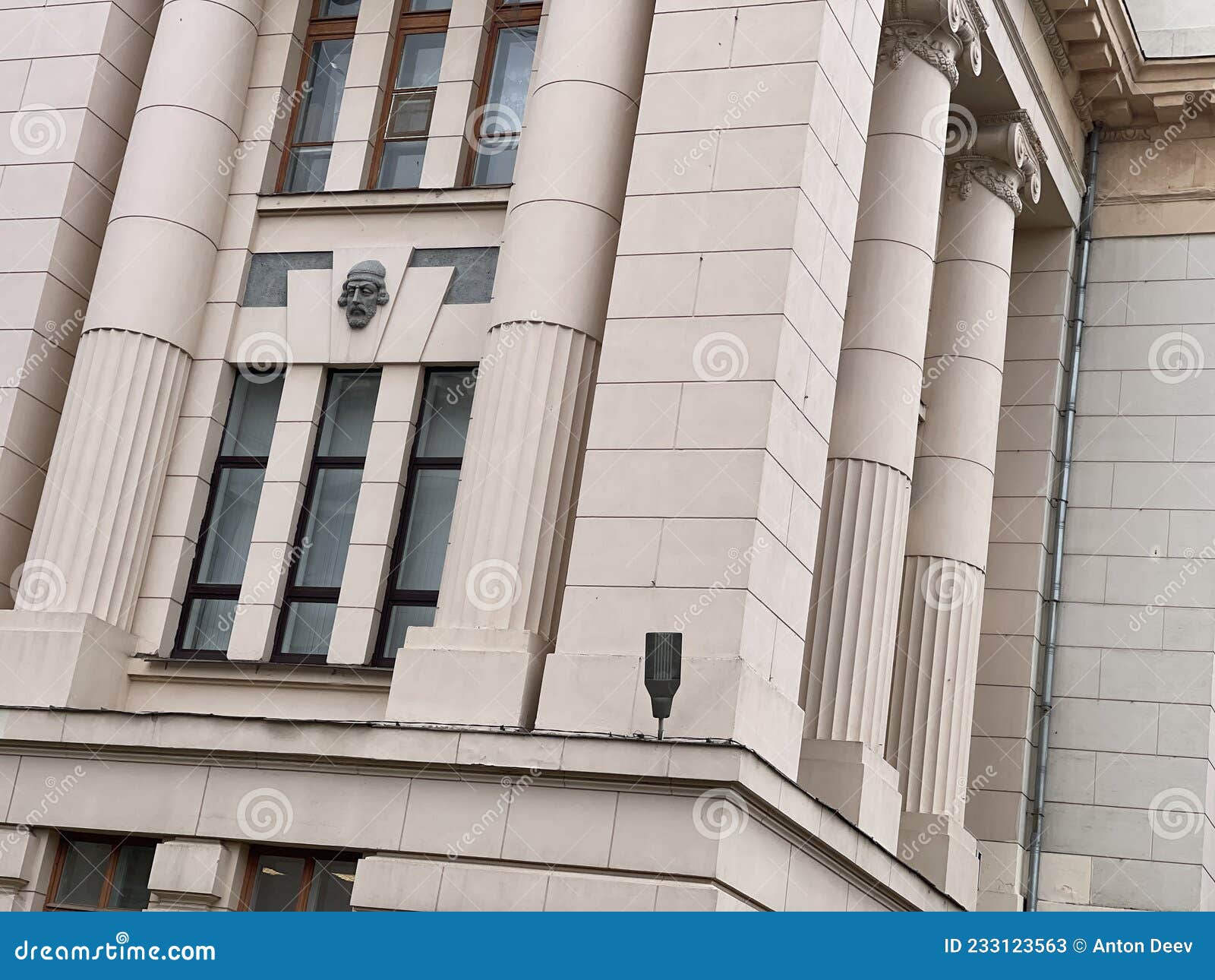 Facade of Architectural Building. Restored Historic Structure. Stock ...