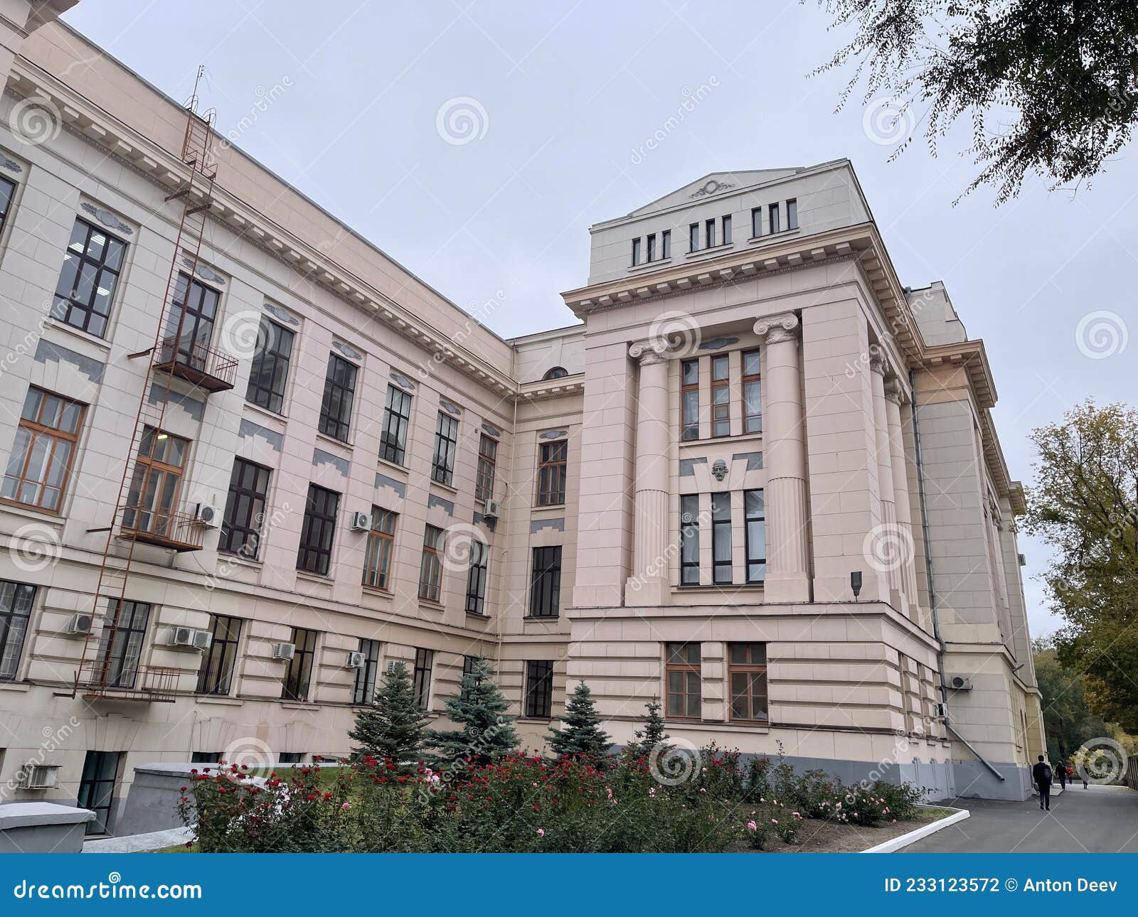Facade of Architectural Building. Restored Historic Structure. Stock ...