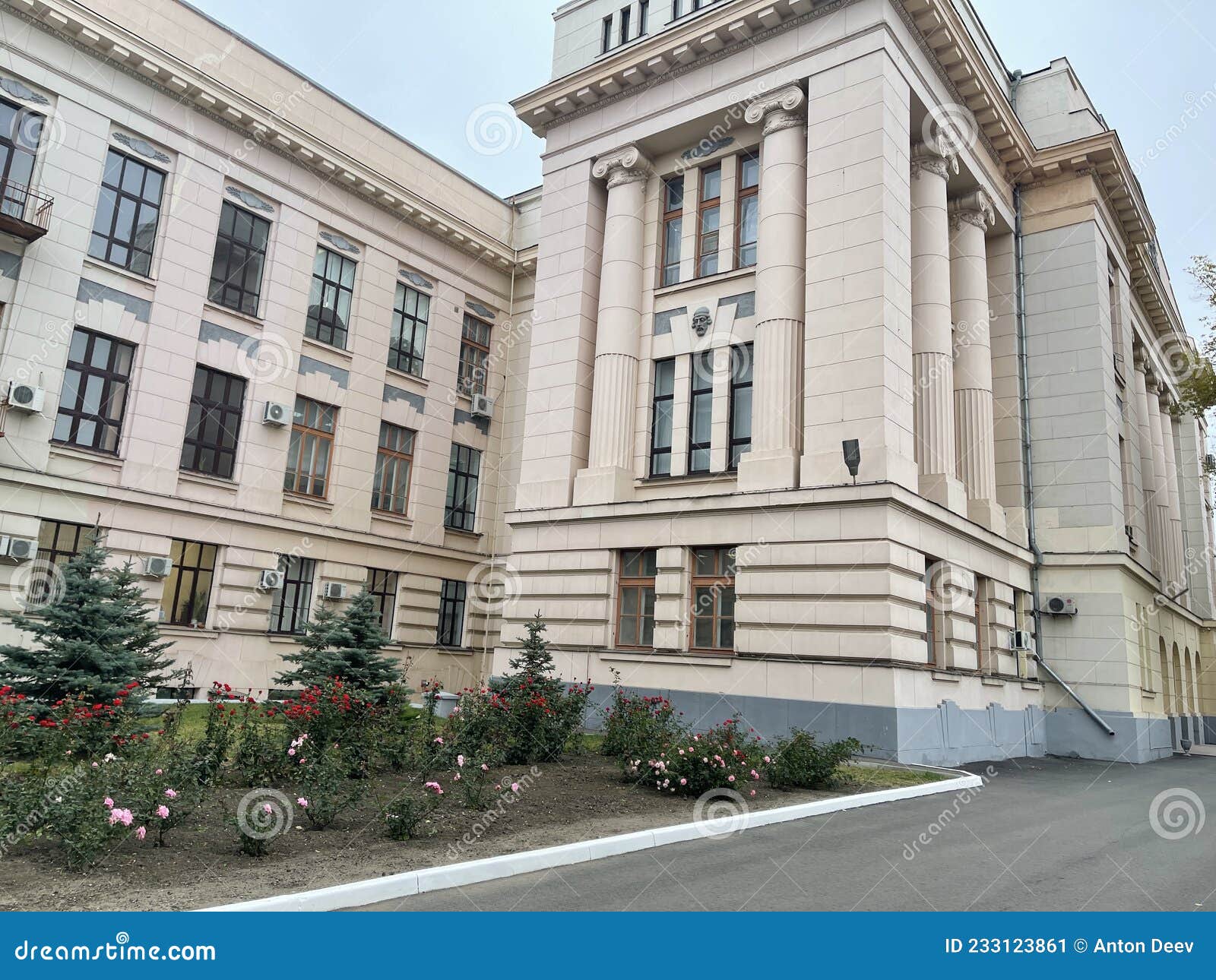 Facade of Architectural Building. Restored Historic Structure. Stock ...