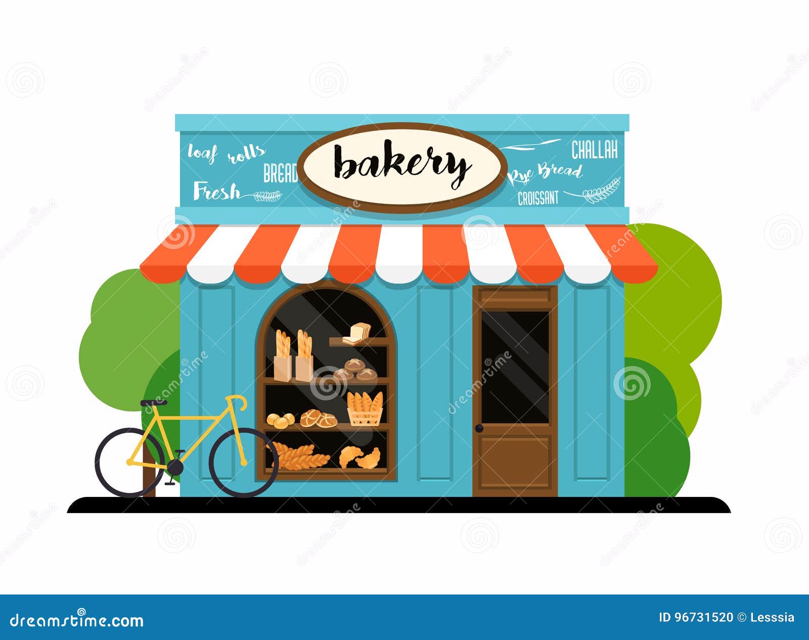 The Facade of a Bakery Shop. Flat Design Modern Vector Illustration ... The Facade of a Bakery Shop. Flat Design Modern Vector Illustration ...