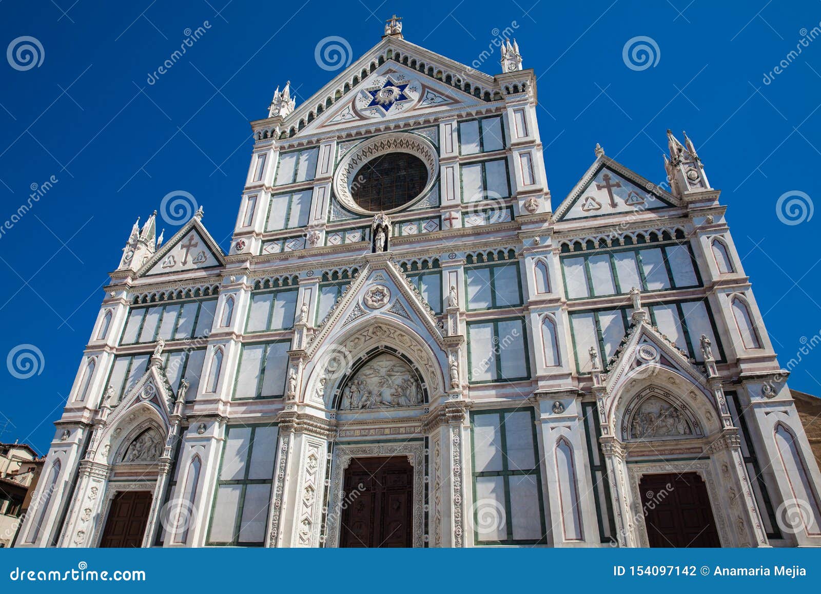 The Beautiful Basilica of the Holy Cross in Florence Stock Photo ...