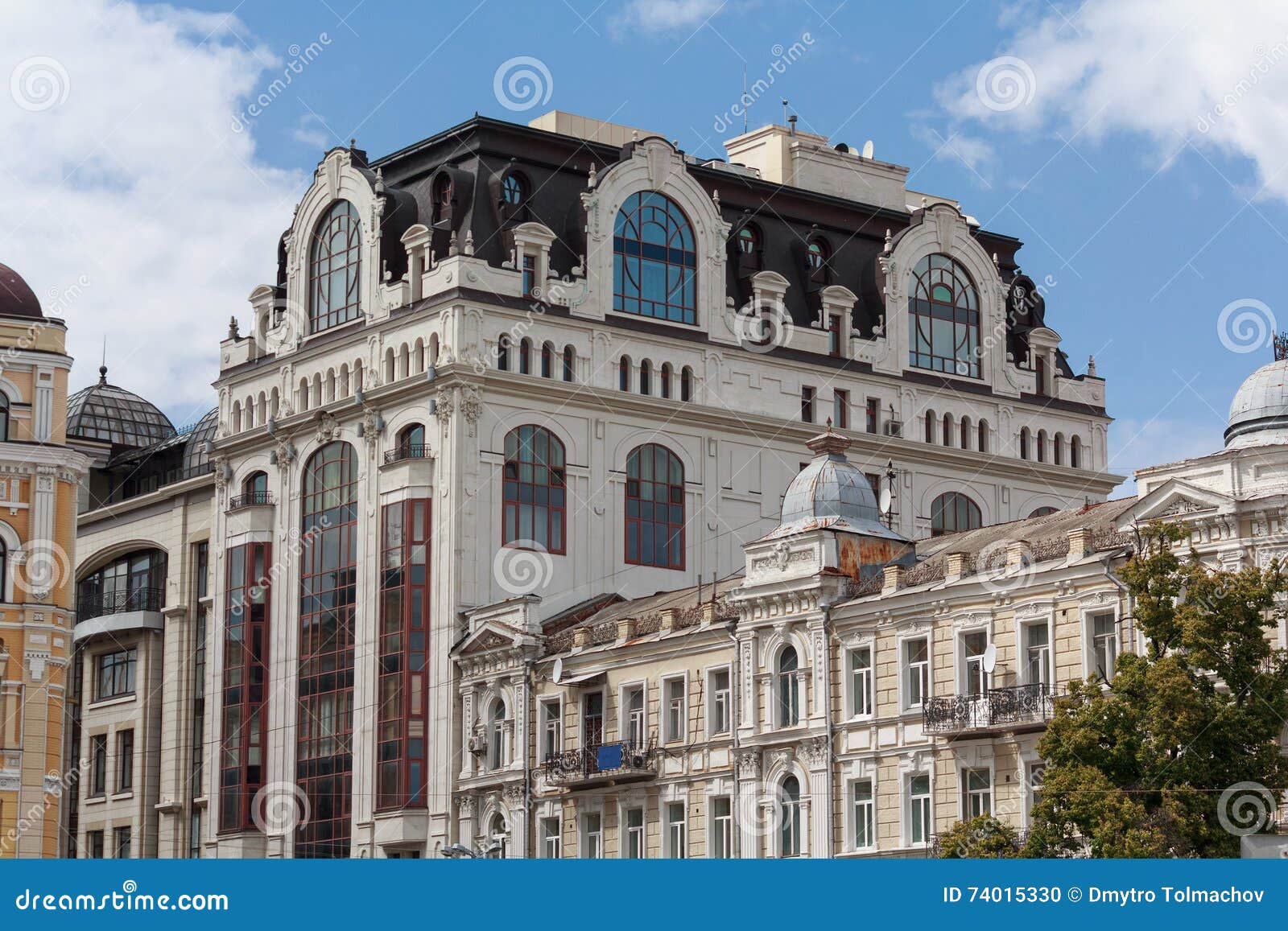 Facade of a Beautiful Building in a Classic Style Stock Photo - Image ...