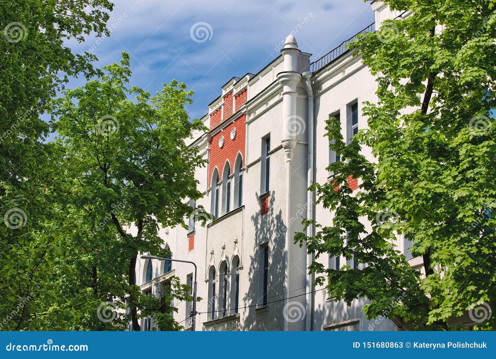 Facade of Beautiful Building, Urban Outdoor Background Stock Image ...