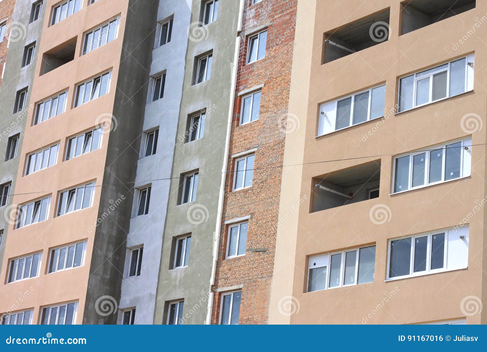 Facade of Beautiful Multi-storey Modern Building Stock Photo - Image of ...