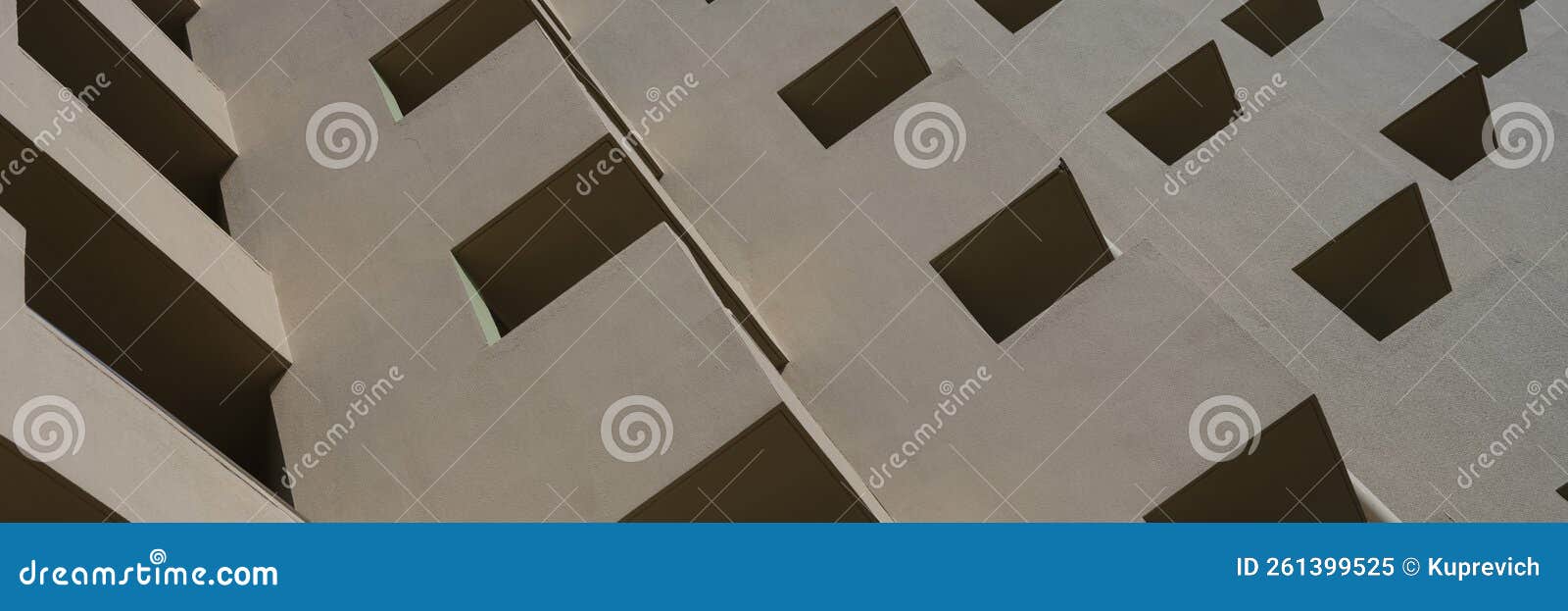 Facade of Brown Building with Square Patterns Closeup Background Stock ...