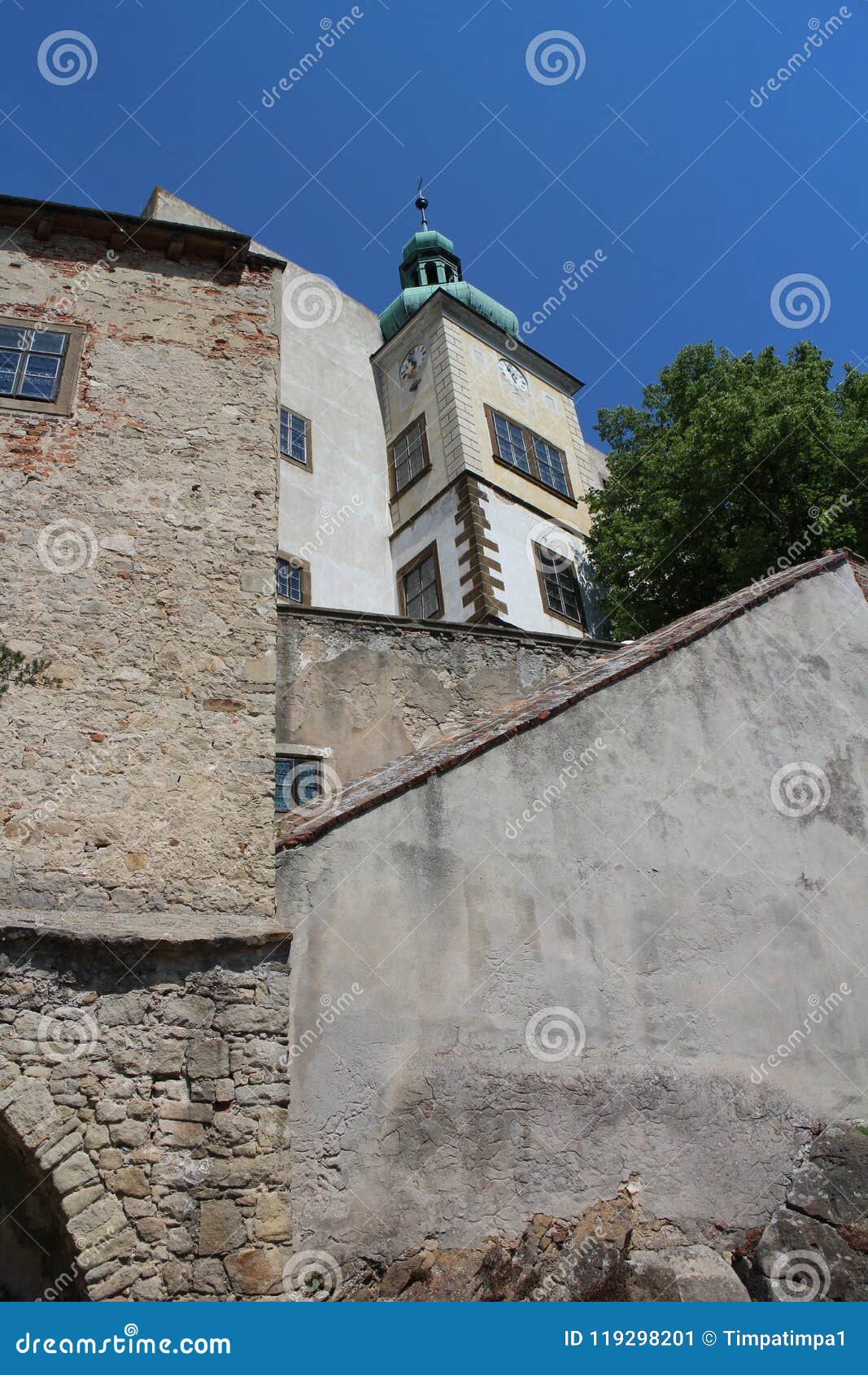 Facade of Buchlov castle stock image. Image of royal - 119298201