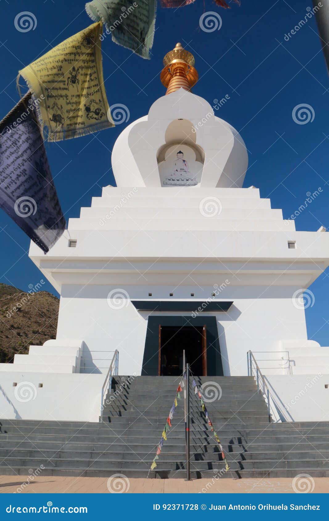 Facade of Buddhist temple stock photo. Image of architecture - 92371728