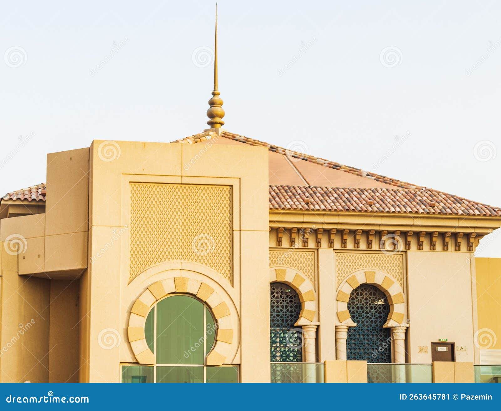 Facade of the Building in Arabic Style. Architecture Stock Image ...