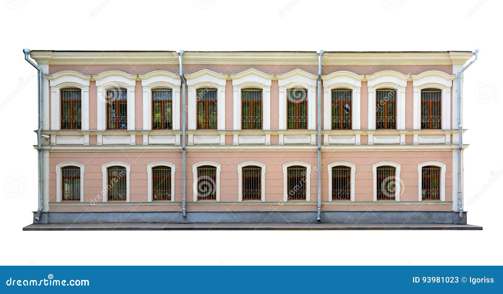 The Facade of the Building in the Classical Style. Stock Image - Image ...