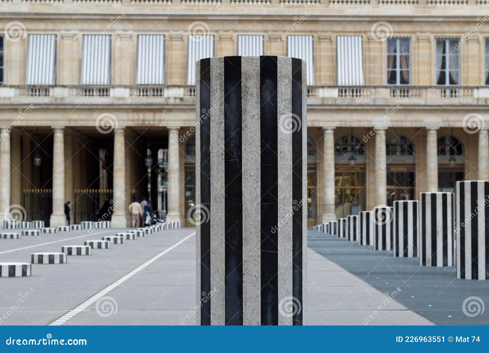 Facade of a Building with Columns Stock Image - Image of columns ...