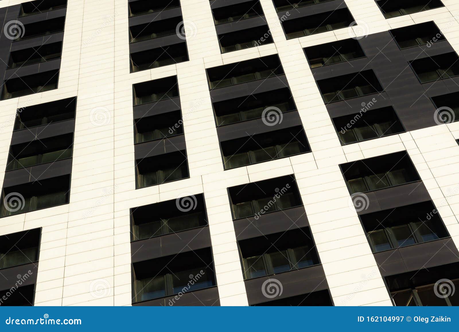 Russia, Obninsk 25.10.2019 the Facade of the Building with Dark Windows ...