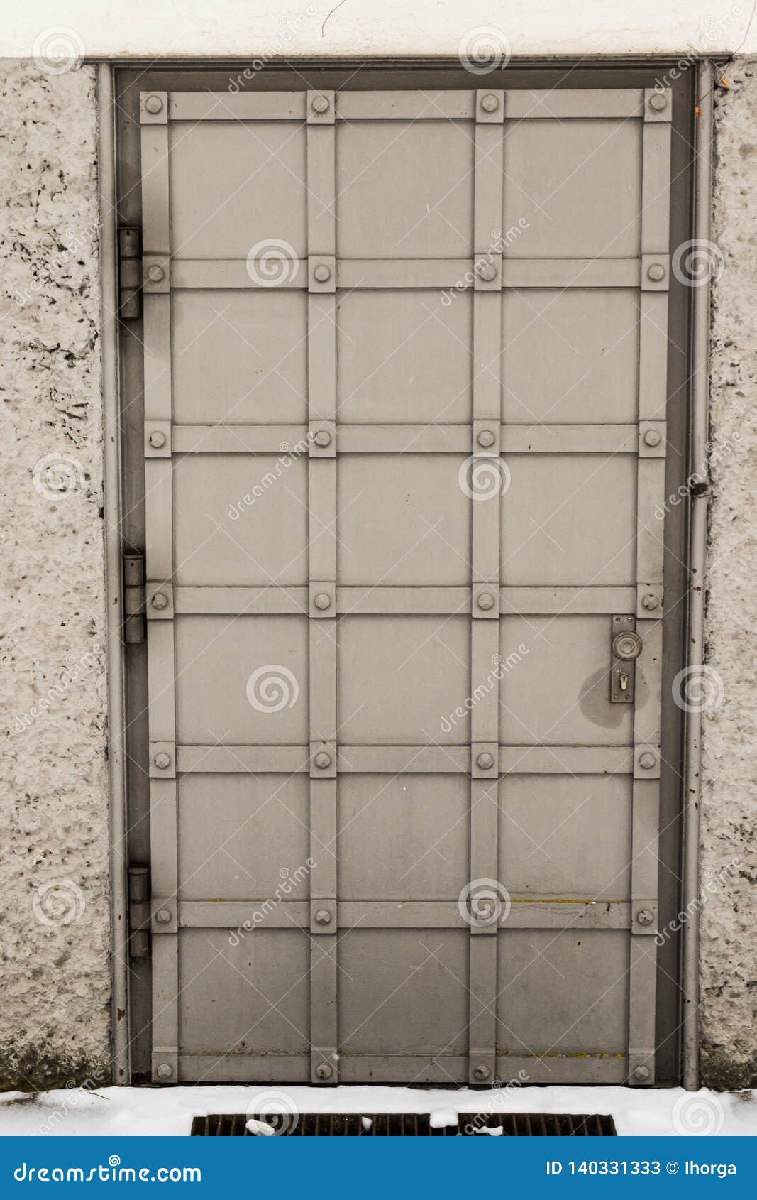 A Facade Building with Doors and Windows Stock Image - Image of flower ...