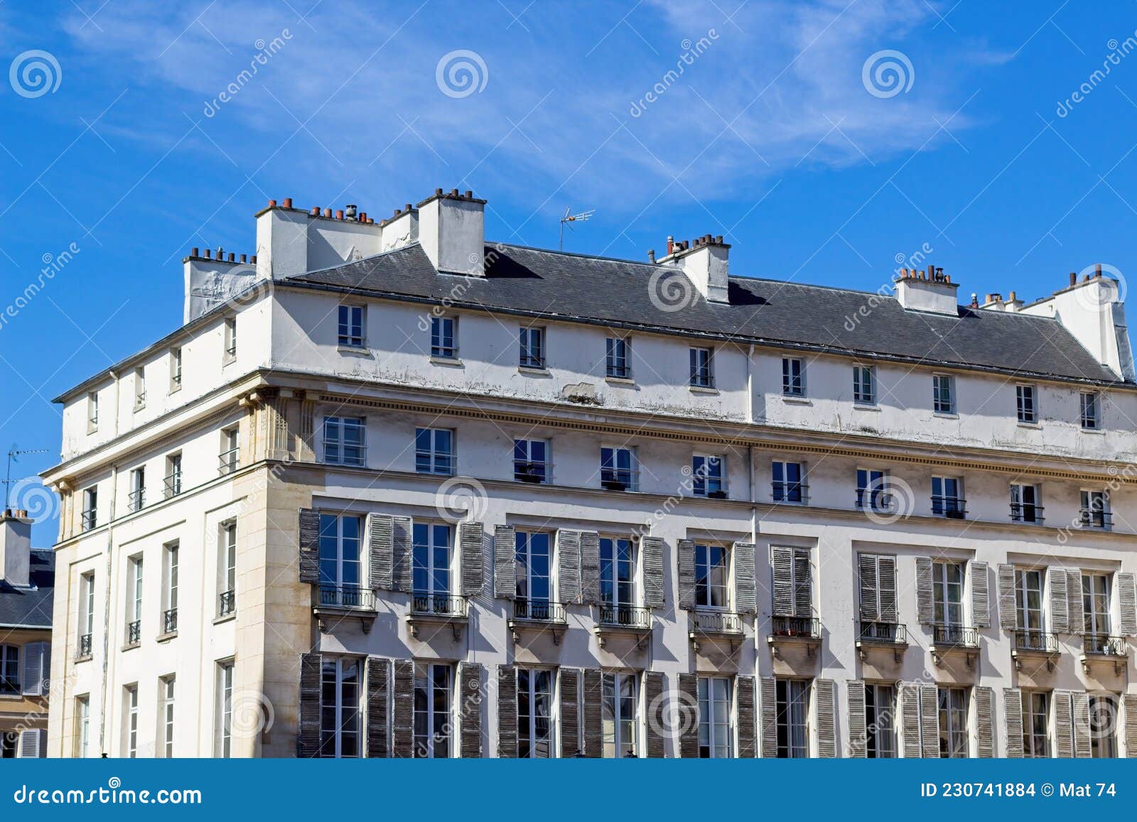 Facade of a building stock photo. Image of windows, outdoor - 230741884