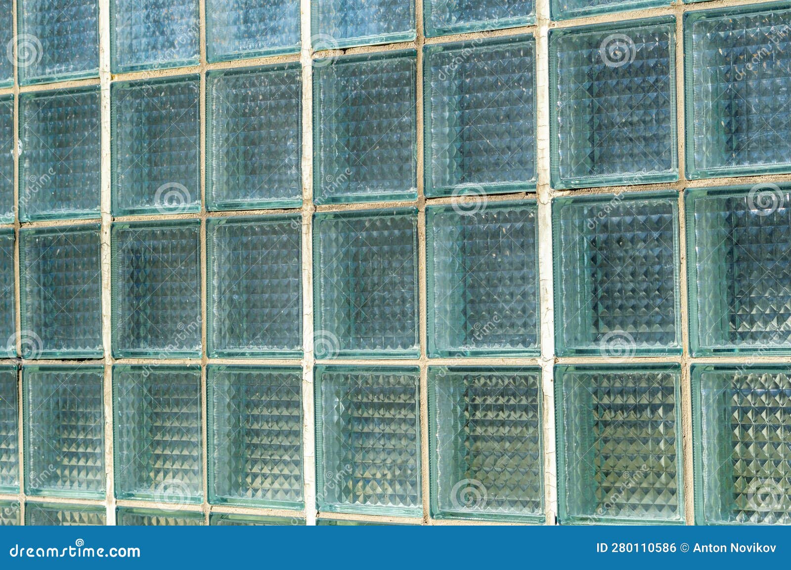 Facade of the Building Made of Glass Blocks Stock Photo - Image of ...