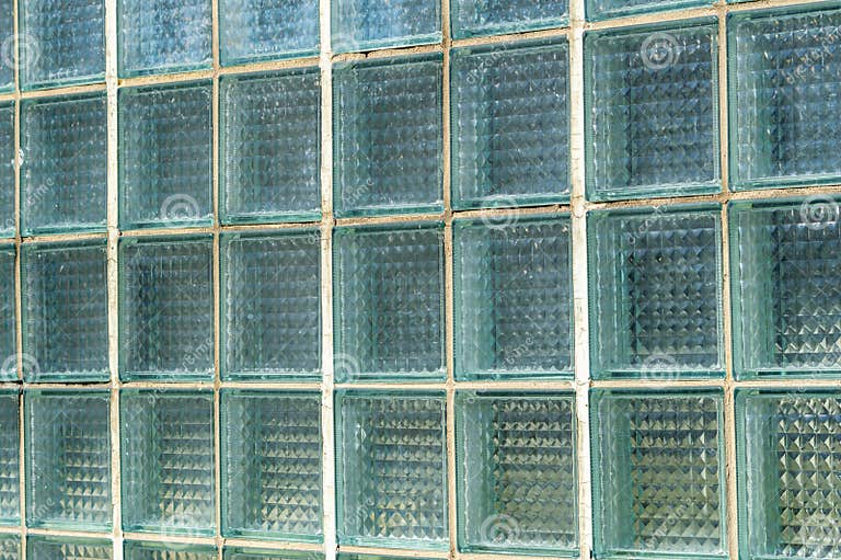 Facade of the Building Made of Glass Blocks Stock Photo - Image of ...